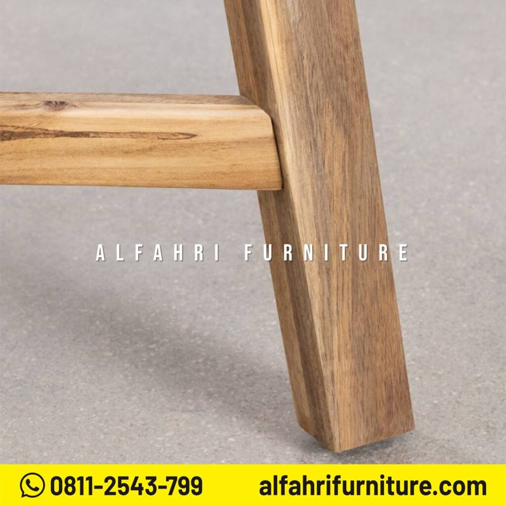 Meja Bar Cafe Kayu Jati Meja Makan Minimalis Bulat - Alfahri Furniture