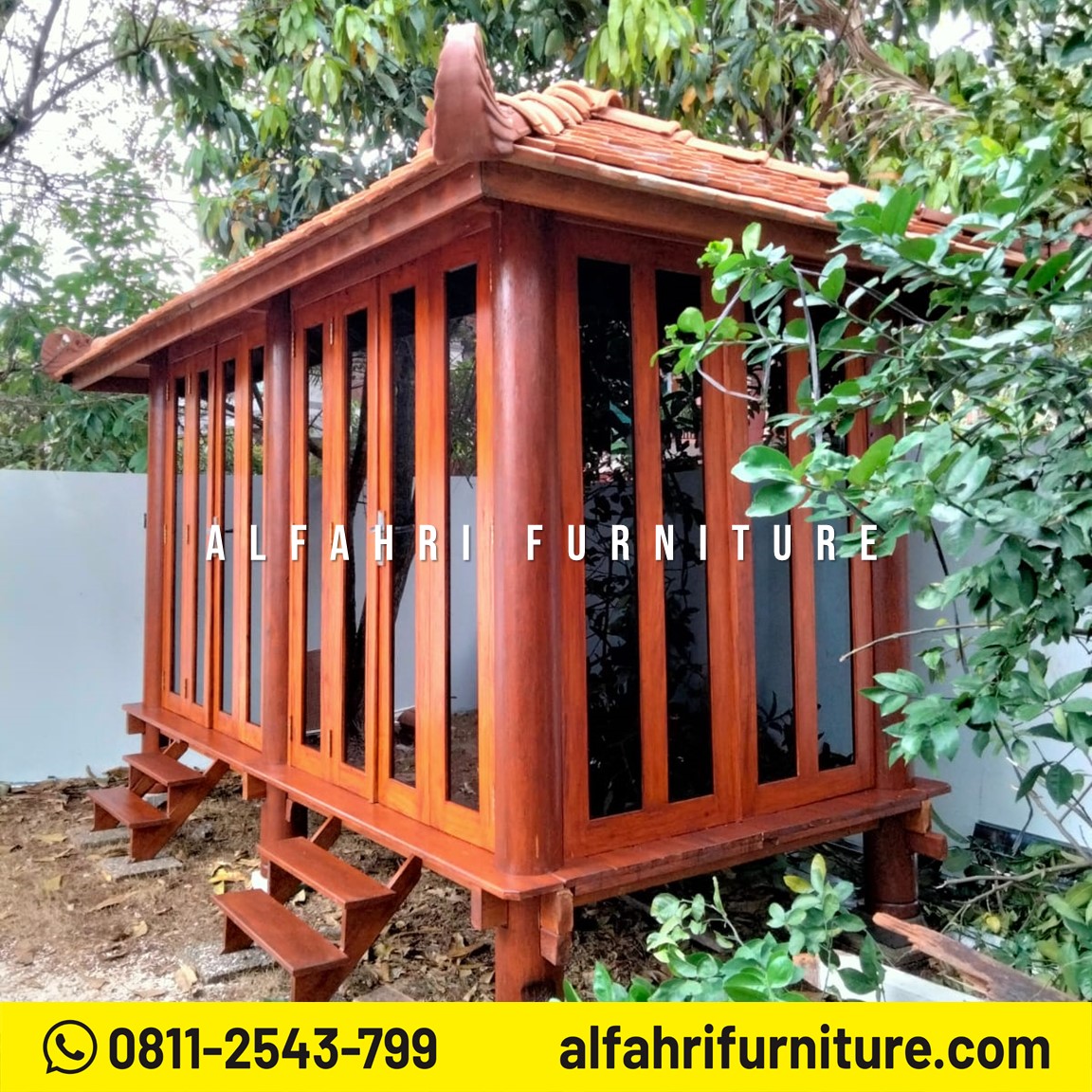 Rumah Kayu Minimalis 2X4 Meter untuk Hunian Sederhana Atap Genteng Sirap