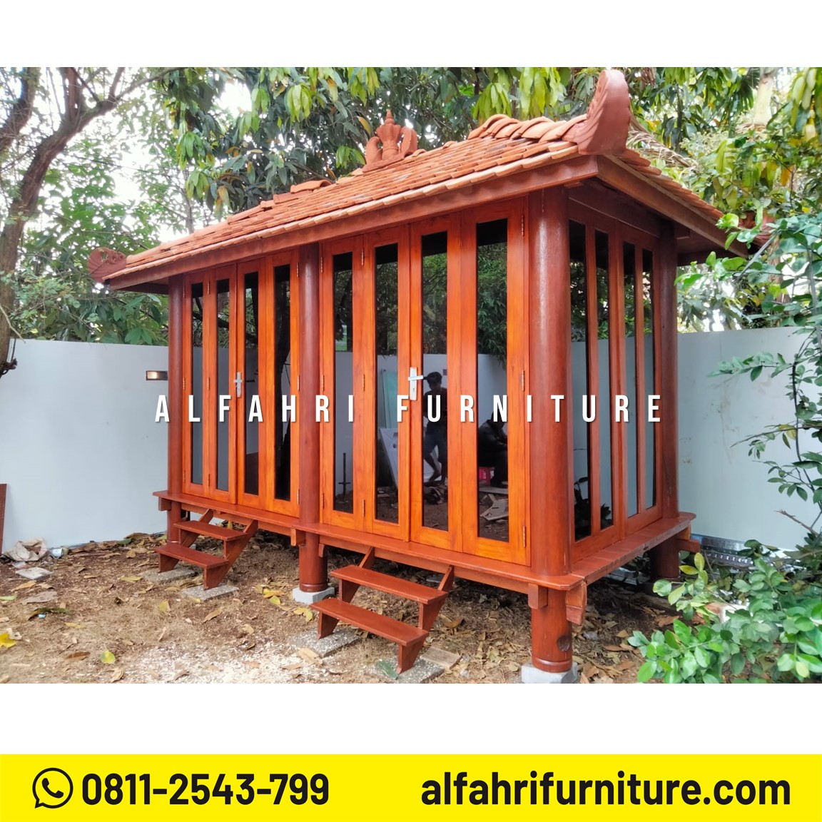 Rumah Kayu Minimalis 2X4 Meter untuk Hunian Sederhana Atap Genteng Sirap