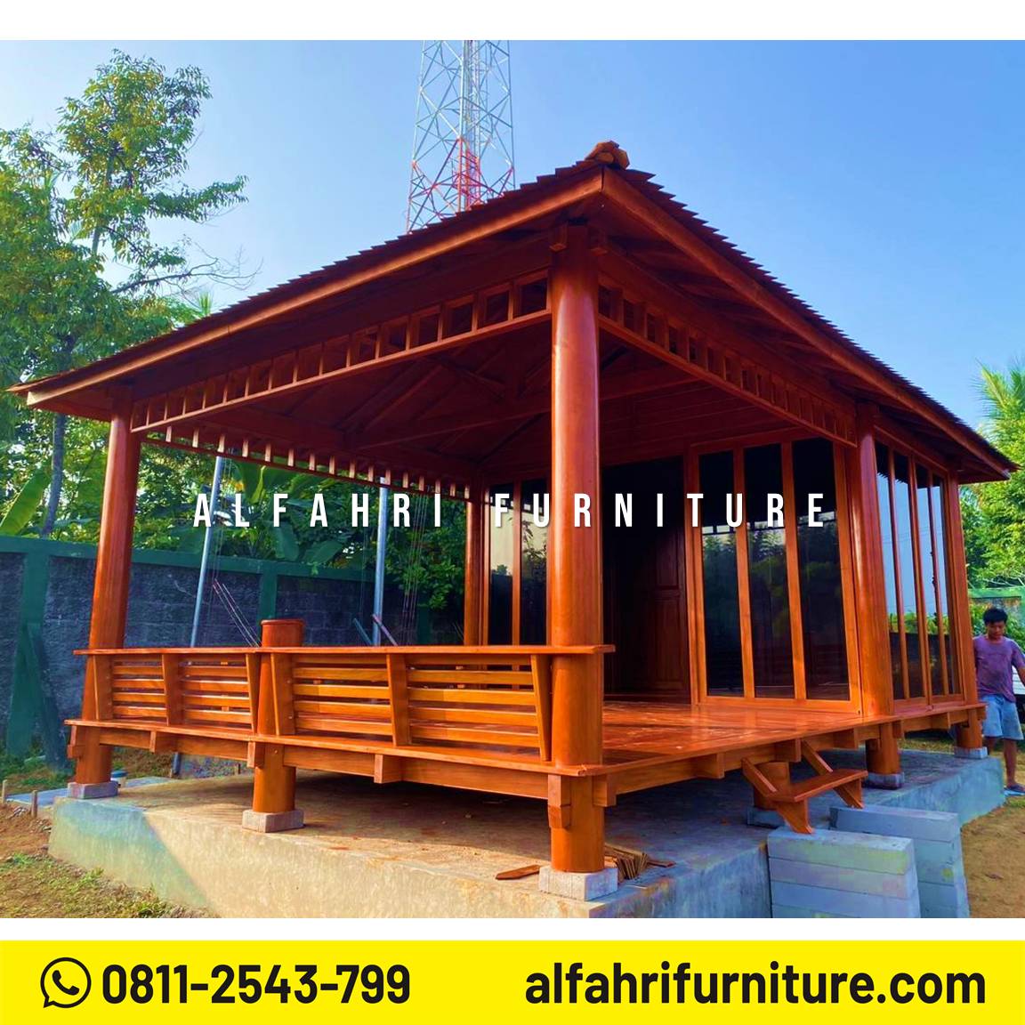 Rumah Kayu Modern 4x6 Meter Atap Sirap Ulin