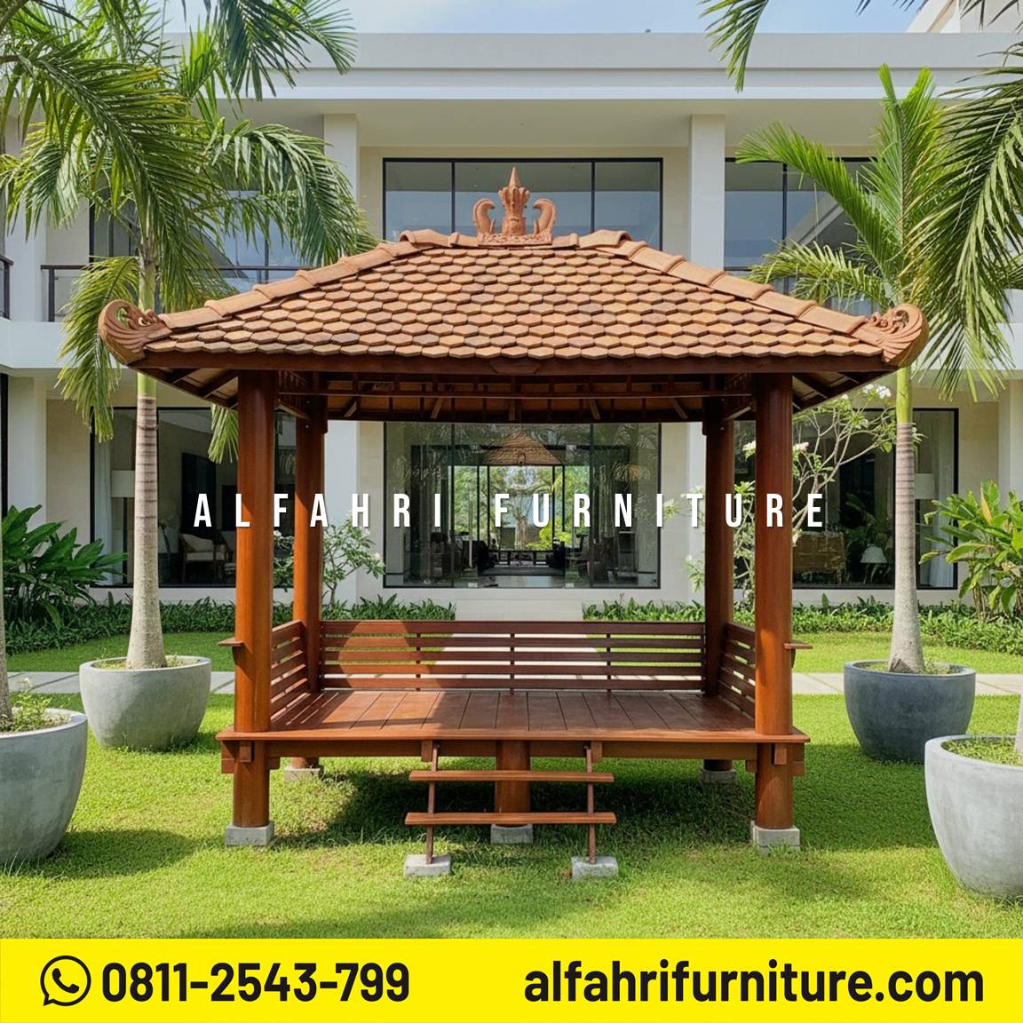 Gazebo Outdoor Klasik Desain Timeless Cocok untuk Rumah 2x3 Atap ...