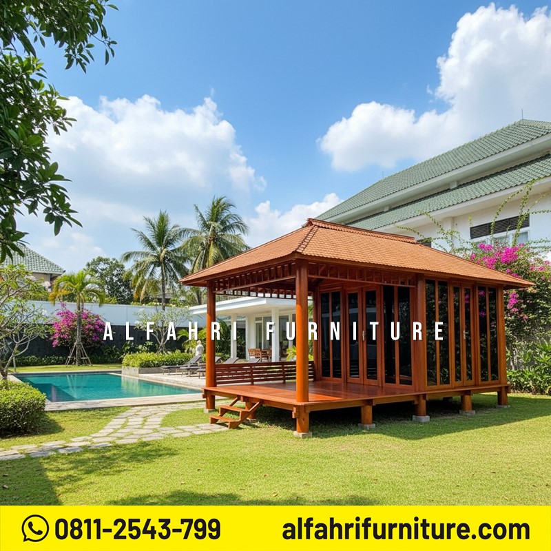 Gazebo Rumah Kayu 3x6 Model Eksklusif Harga Terbaik