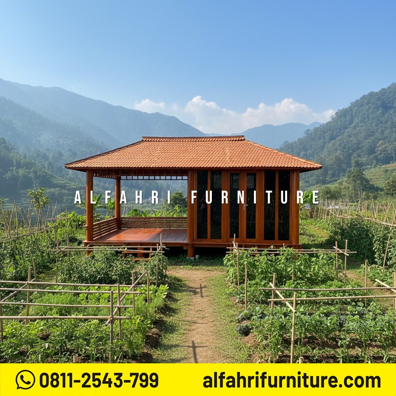 Gazebo Rumah Kayu 3x6 Model Premium Special Edition