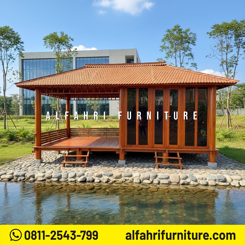 Gazebo Rumah Kayu 3x6 Paling Laris Tahun Ini