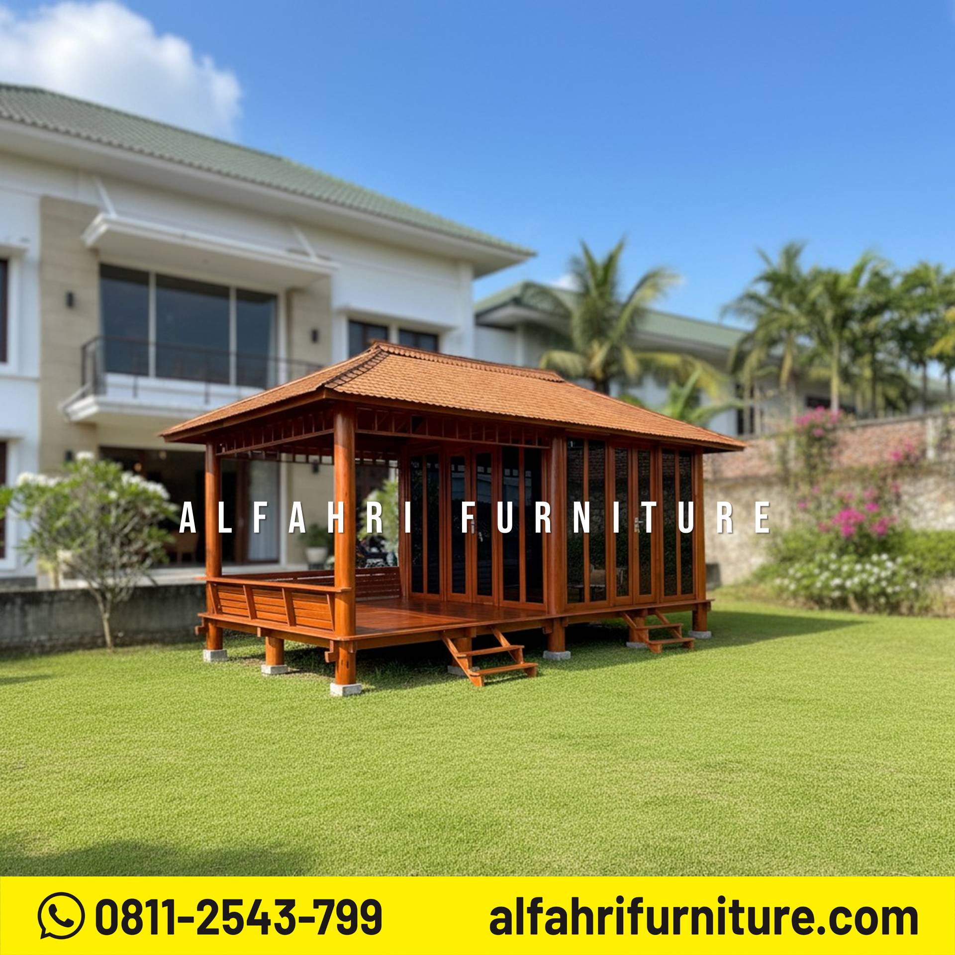 Gazebo Rumah Kayu 3x6 Premium Kualitas Terbaik