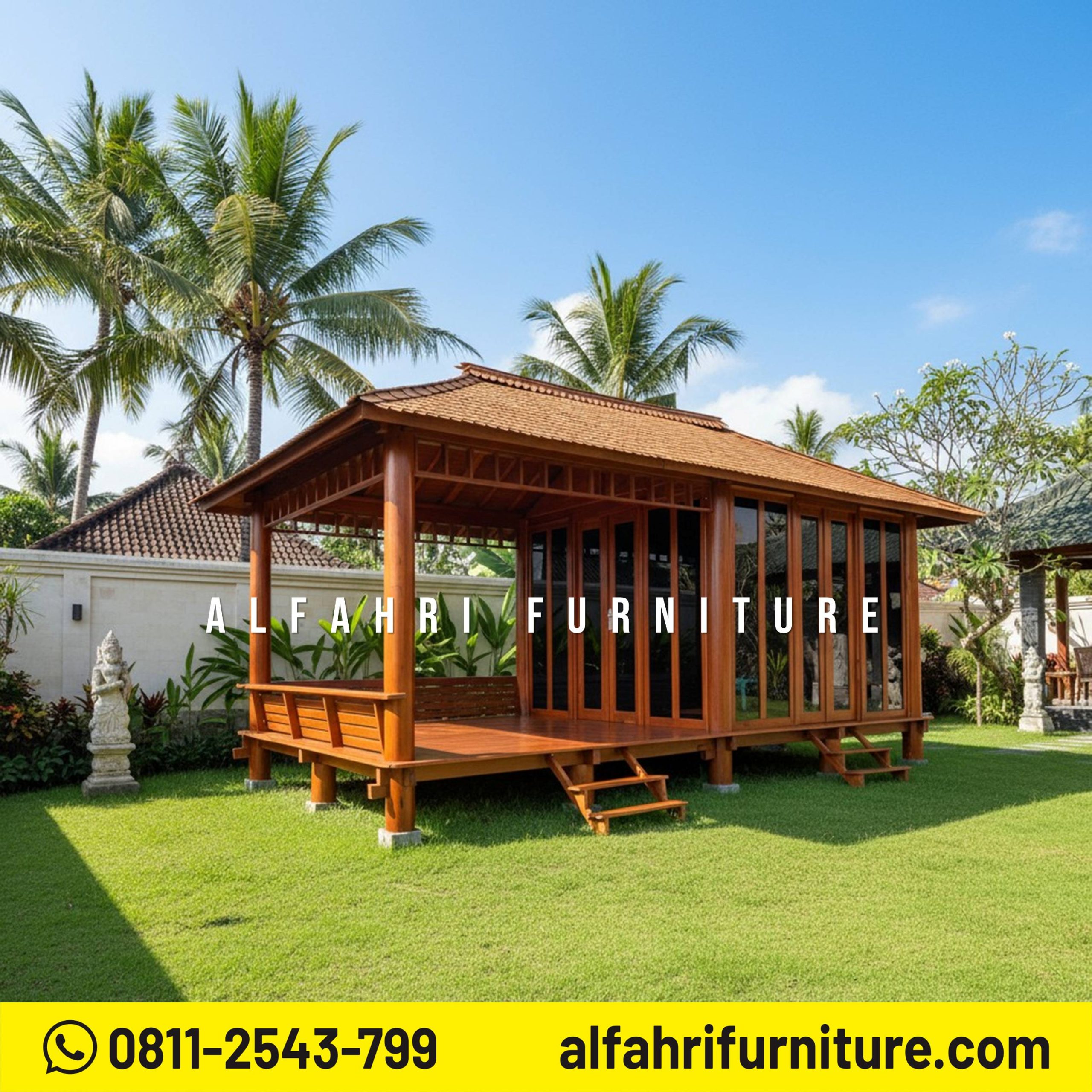 Gazebo Rumah Kayu 3x6 Solid Quality Siap Pemasangan