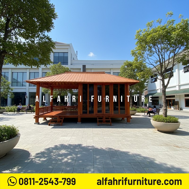 Gazebo Rumah Kayu 3x6 Model Premium Berkualitas